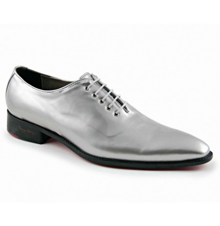 Deep red plain derby shoes MENS SILVER FORMAL SHOES WITH LACES